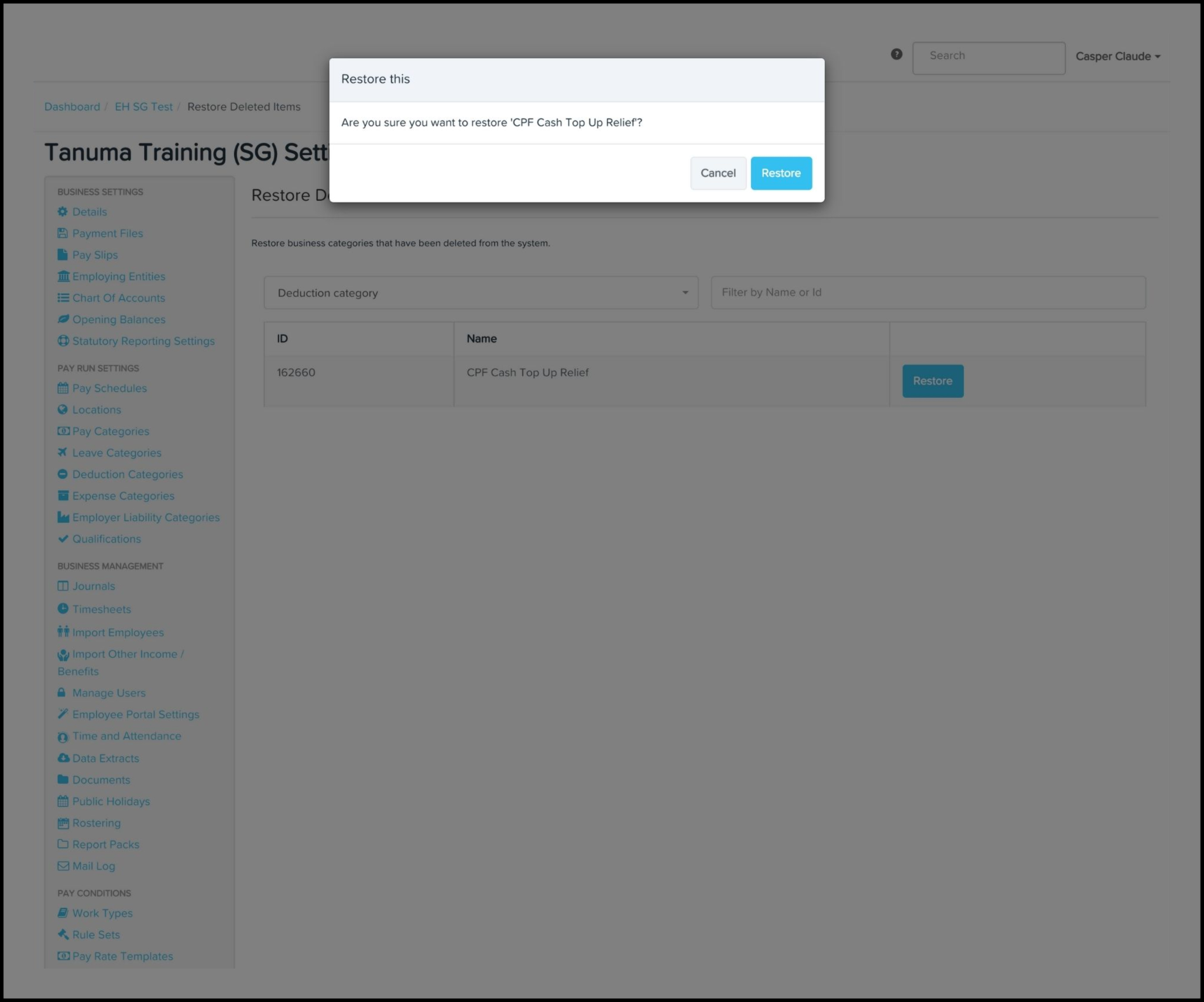Payroll FAQ How Do I Restore Deleted Items Employment Hero 