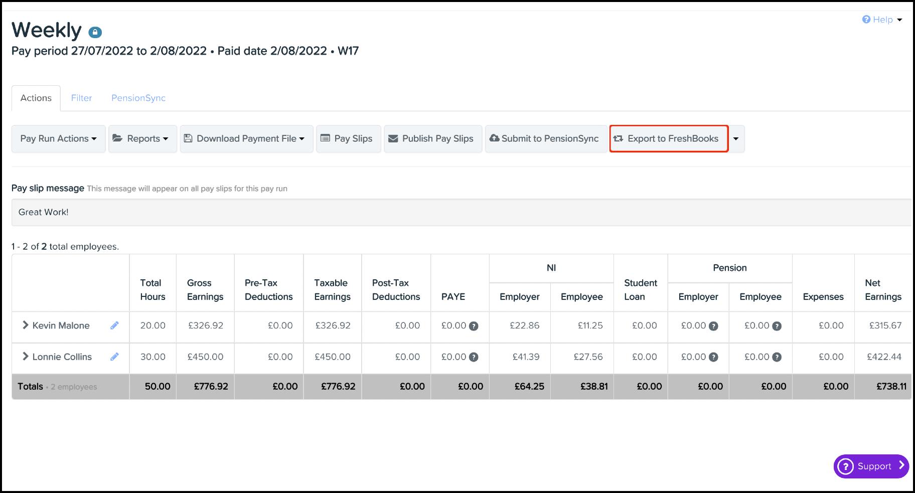 FreshBooks FAQ How Do I Export My Data From A Pay Run Employment 